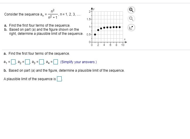 Solved AY 2- Q n? Consider the sequence a, = n2-1 n=1,2,3,.. | Chegg.com