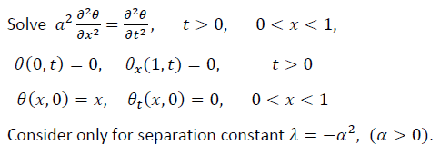 Solved a2e a2e Solve a? ax2 t>0, 0 0 (x,0) = x, 04(x,0) = 0, | Chegg.com