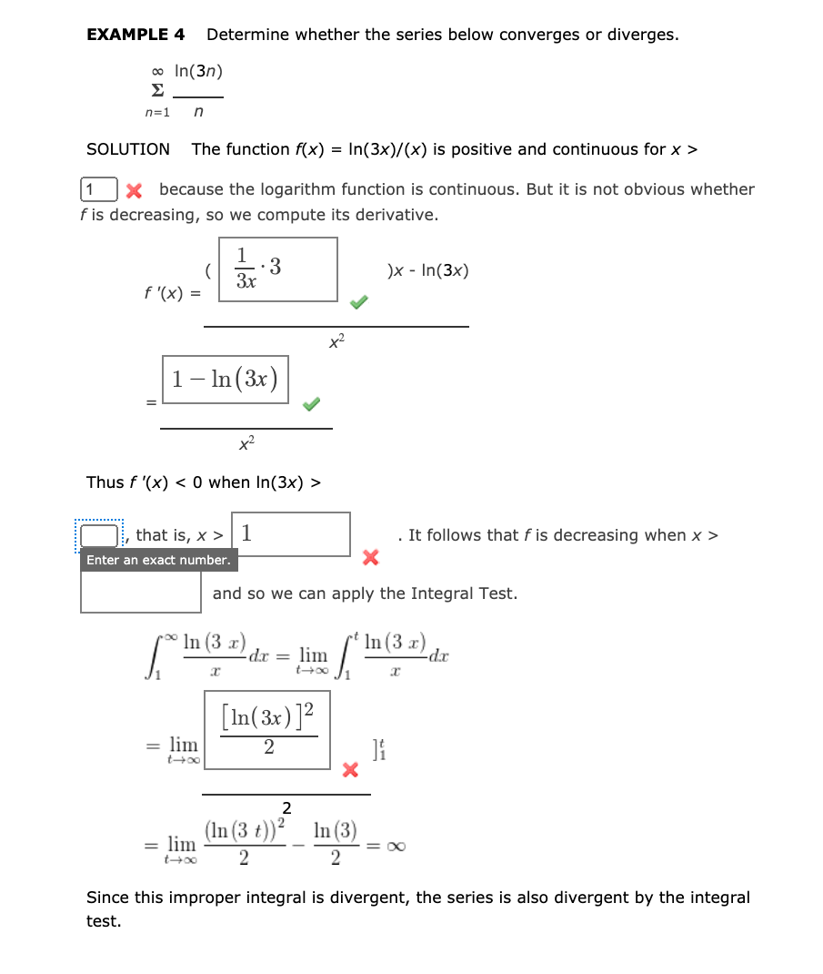 Solved EXAMPLE 4 Determine whether the series below | Chegg.com