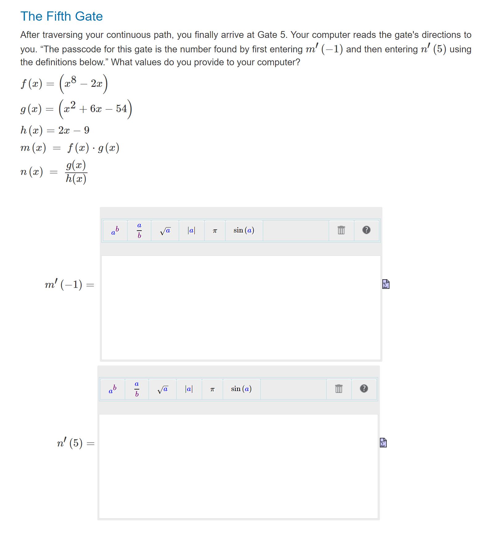 The Fifth GateAfter traversing your continuous path, | Chegg.com