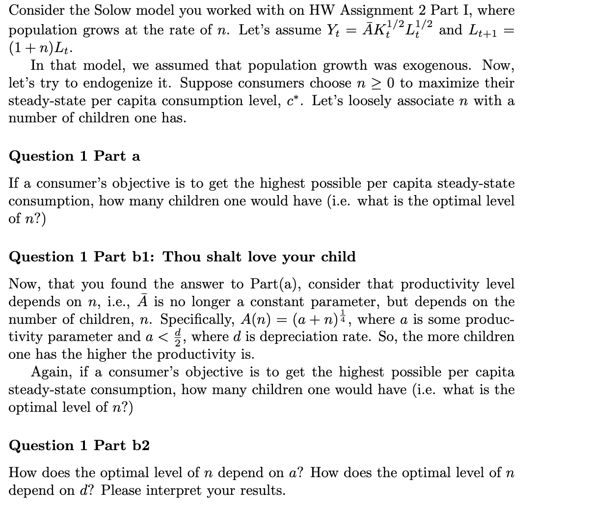 Solved Consider the Solow model you worked with on HW | Chegg.com