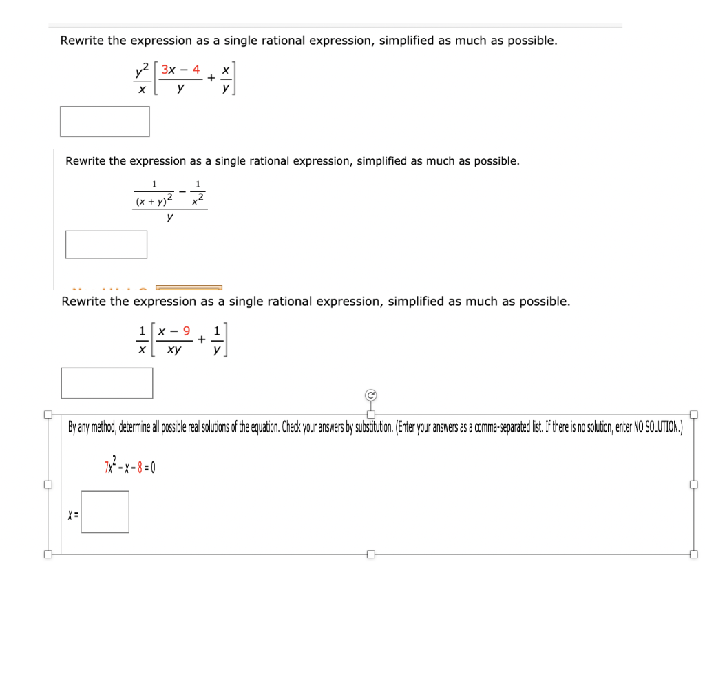 Solved Rewrite the expression as a single rational | Chegg.com