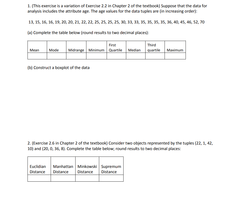 Solved 1. (This exercise is a variation of Exercise 2.2 in | Chegg.com