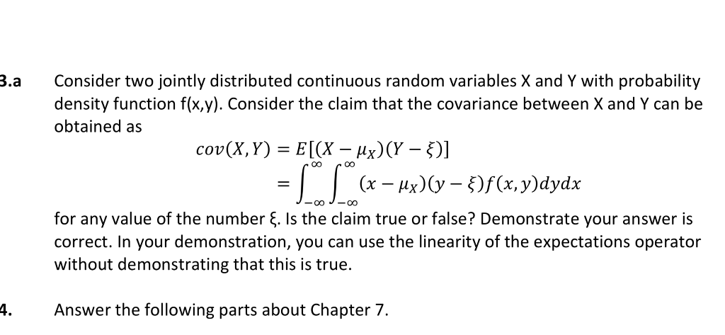 Solved 3.a Consider two jointly distributed continuous | Chegg.com