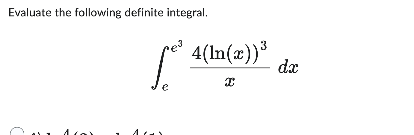Solved Evaluate the following definite | Chegg.com