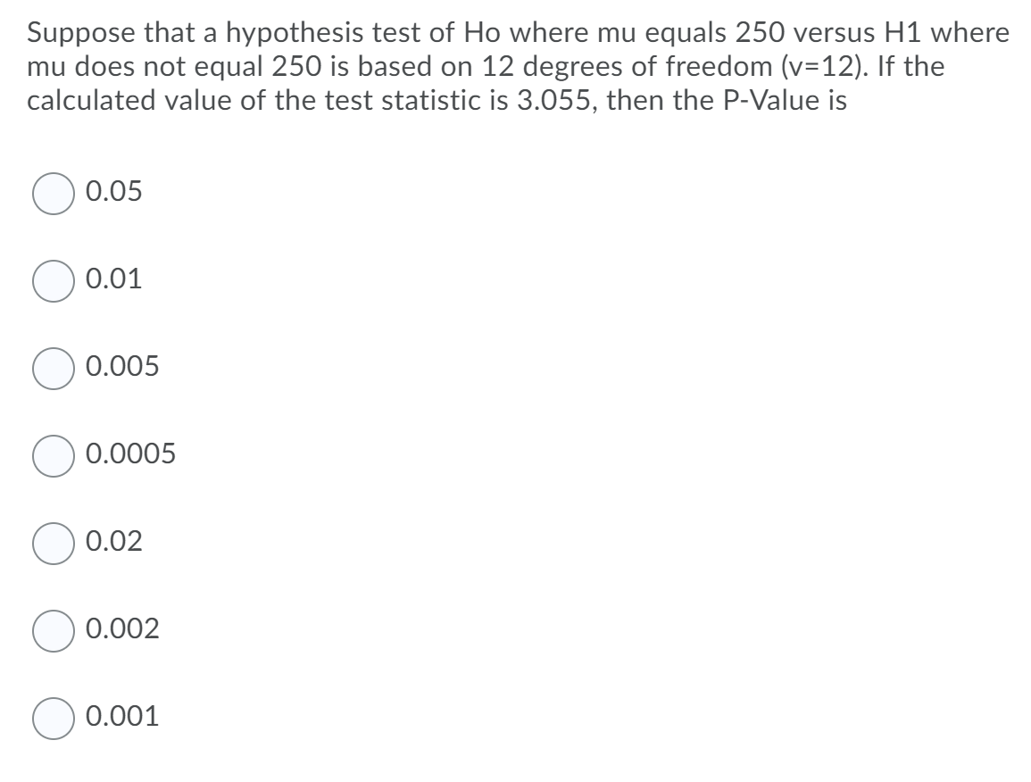 Solved Suppose that a hypothesis test of Ho where mu equals | Chegg.com