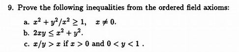 Solved Prove the following inequalities from the ordered | Chegg.com