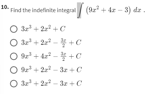 Solved Find the indefinite integral | Chegg.com