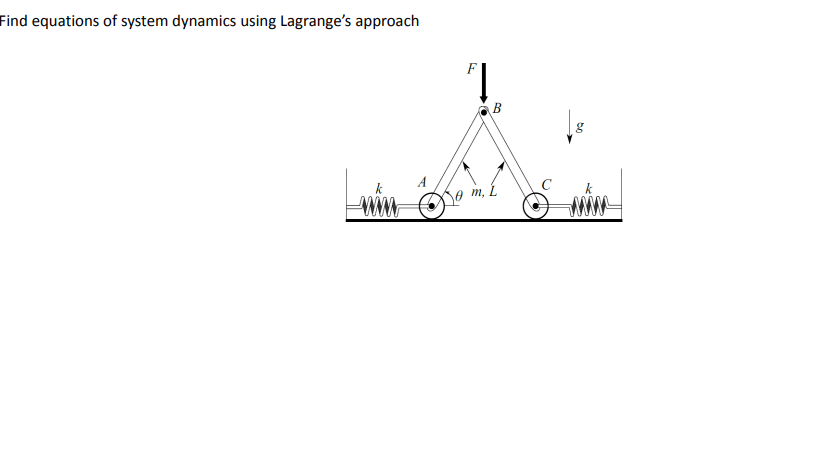 Solved Find equations of system dynamics using Lagrange's | Chegg.com