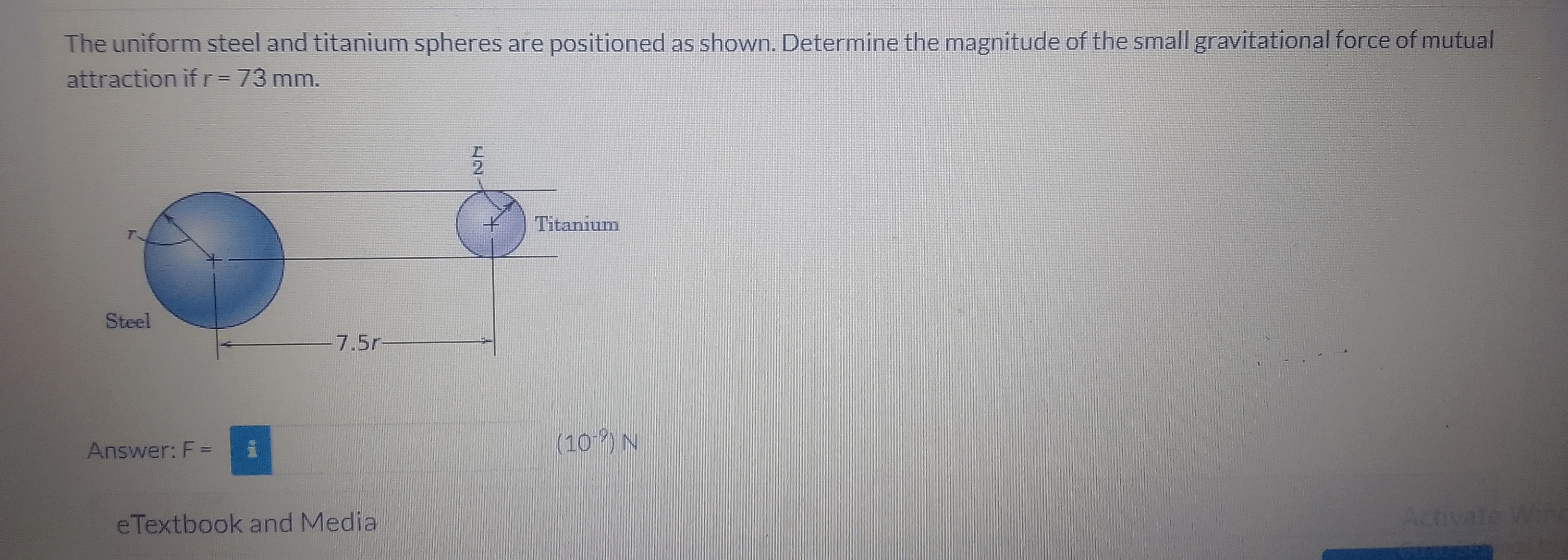 Solved The uniform steel and titanium spheres are positioned | Chegg.com