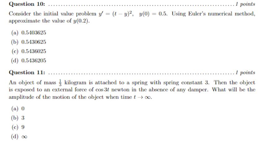 Solved Consider the initial value problem | Chegg.com