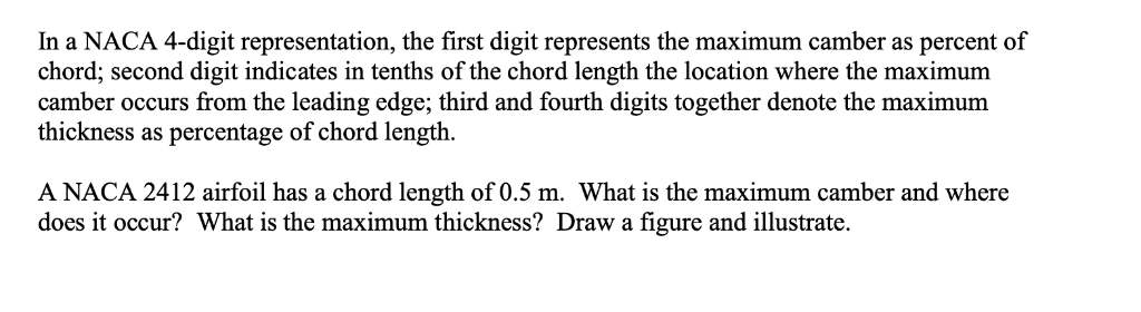 In a NACA 4-digit representation, the first digit | Chegg.com