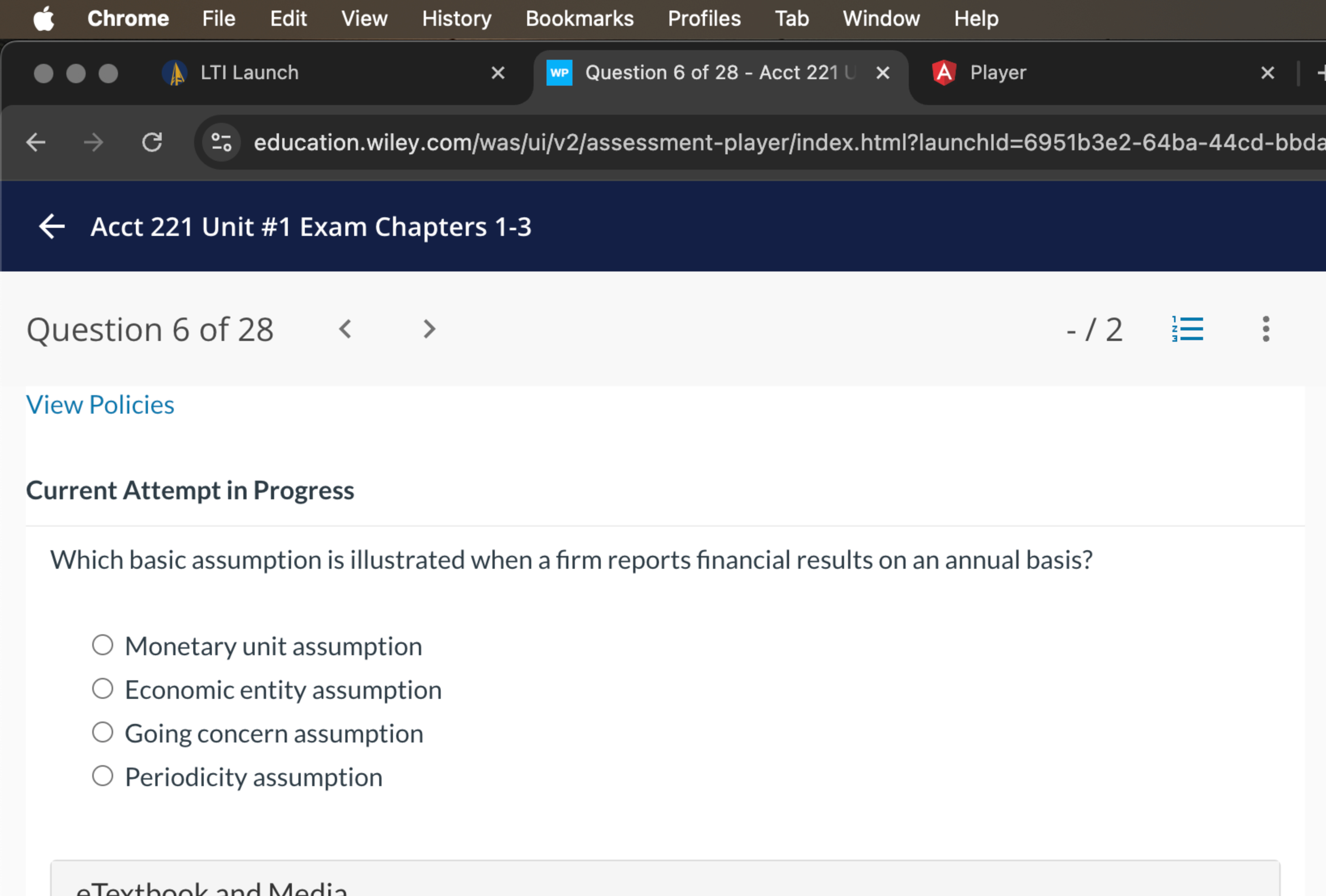 Solved Current Attempt in ProgressWhich basic assumption is | Chegg.com