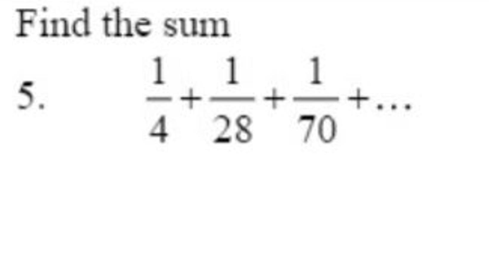 Solved Find the sum 5. 41+281+701+… | Chegg.com