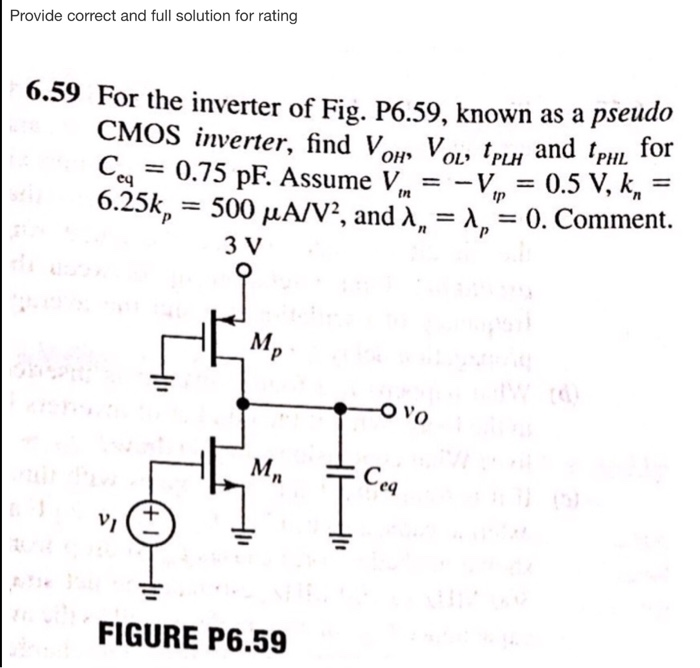 Solved Provide correct and full solution for rating 6.59 For | Chegg.com