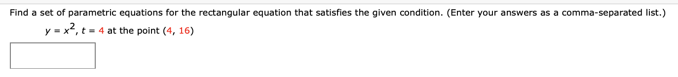 Solved Find two different sets of parametric equations for | Chegg.com