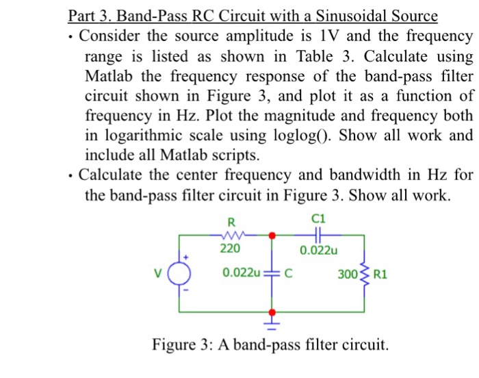 Solved Part 1. Low-Pass RC Circuit with a Sinusoidal Source | Chegg.com