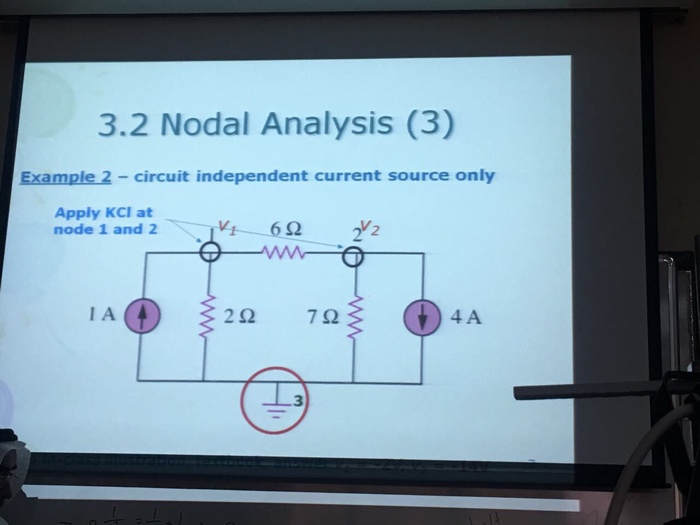 Solved 3.2 Nodal Analysis (3) Example 2 - circuit | Chegg.com