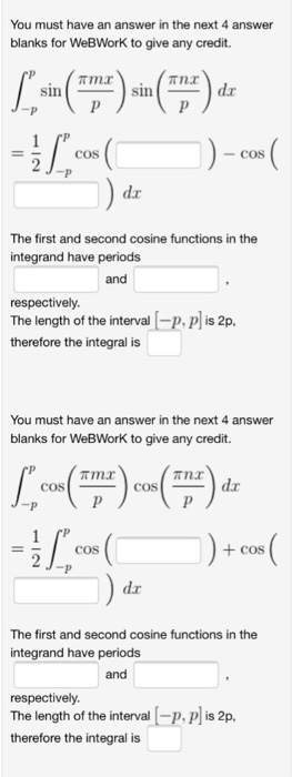 Solved (1 pt) Derive the orthogonality relations on -p, p | Chegg.com