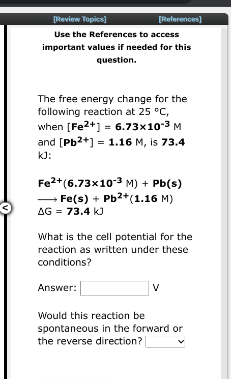 Solved [Review Topics] [References] Use the References to | Chegg.com
