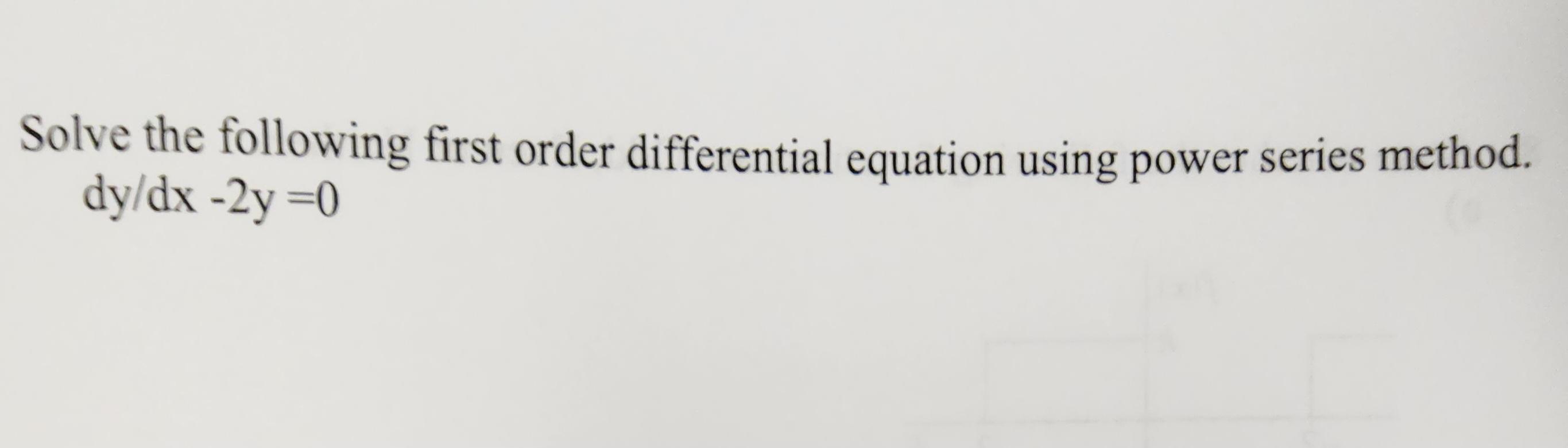 Solved Solve the following first order differential equation | Chegg.com