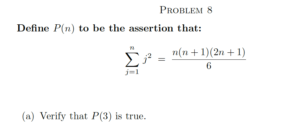 Solved PROBLEM 8 Define P(n) to be the assertion that: n 32 | Chegg.com
