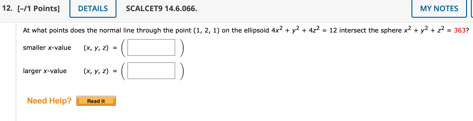 Solved At what points does the normal line through the point | Chegg.com