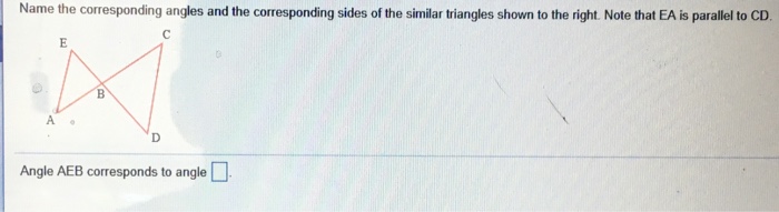 Solved Name the corresponding angles and the corresponding | Chegg.com