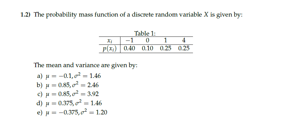 Solved 2) The probability mass function of a discrete random | Chegg.com
