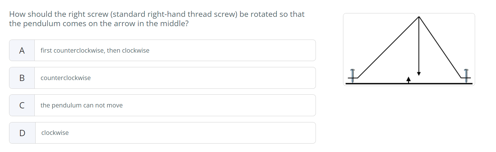 How should the right screw (standard right-hand | Chegg.com