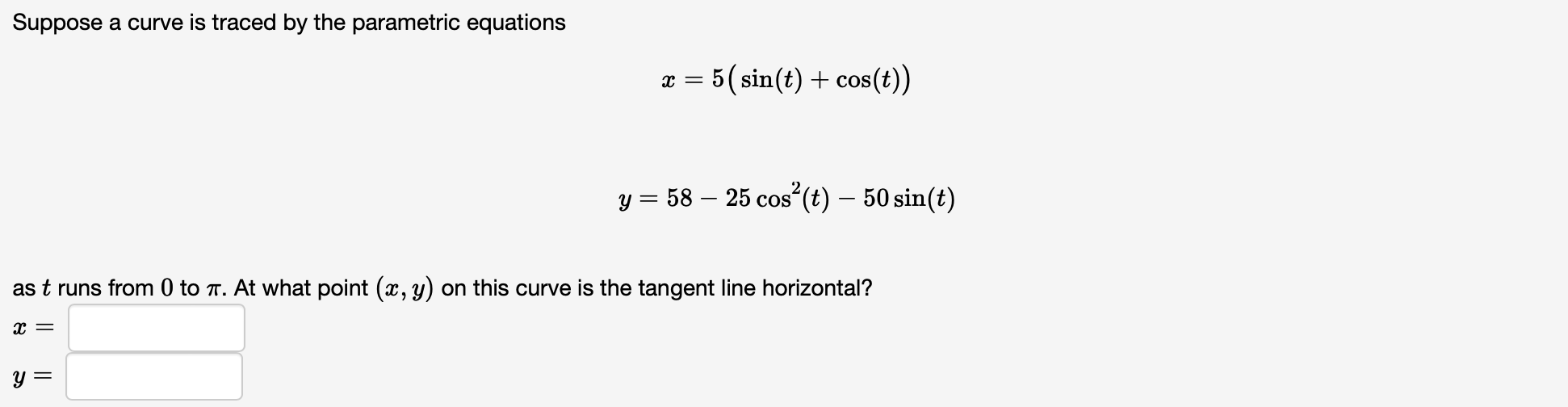 Solved Suppose a curve is traced by the parametric equations | Chegg.com