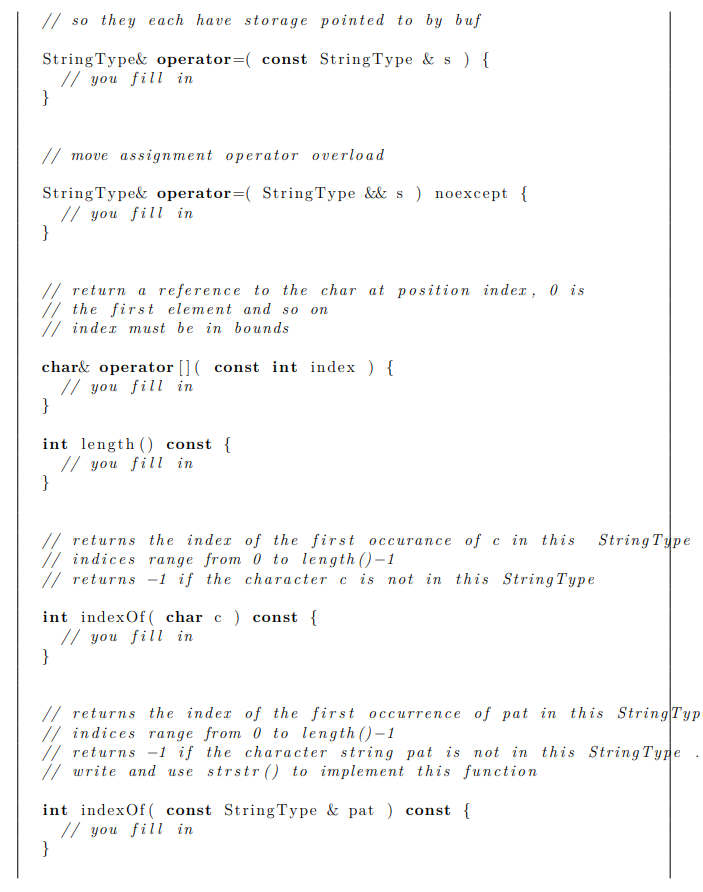 Continue to implement class my_str below. This class | Chegg.com Continue to implement class my_str below. This class | Chegg.com