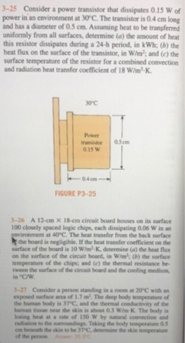 Solved 3-25 Consider a power transistor that dissipates 0.15 | Chegg.com
