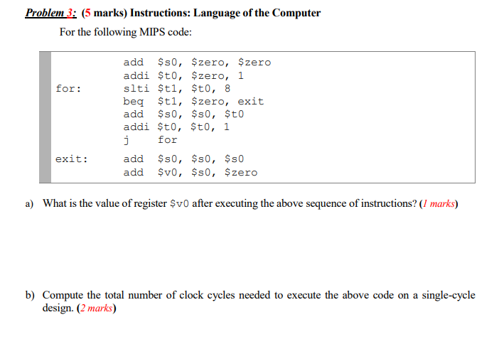 Solved Problem 3: (5 marks) Instructions: Language of the | Chegg.com Solved Problem 3: (5 marks) Instructions: Language of the | Chegg.com