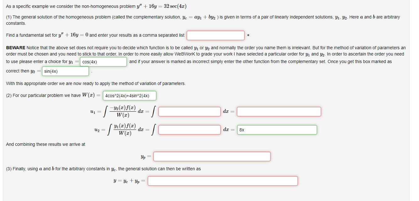 Solved As a specific example we consider the non-homogeneous | Chegg.com