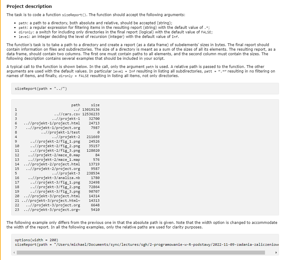 Solved Project description The task is to code a function | Chegg.com