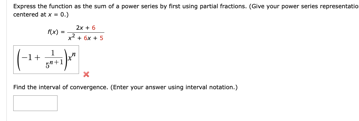 Solved Express the function as the sum of a power series by | Chegg.com