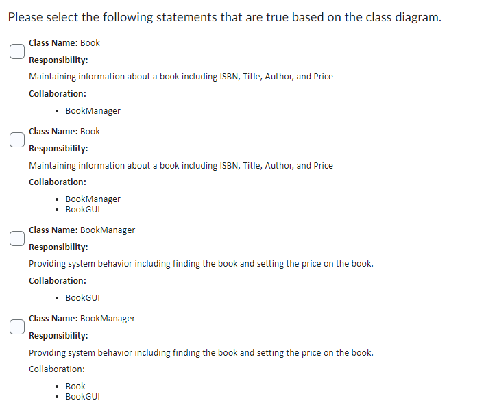 Solved lease select the following statements that are true | Chegg.com