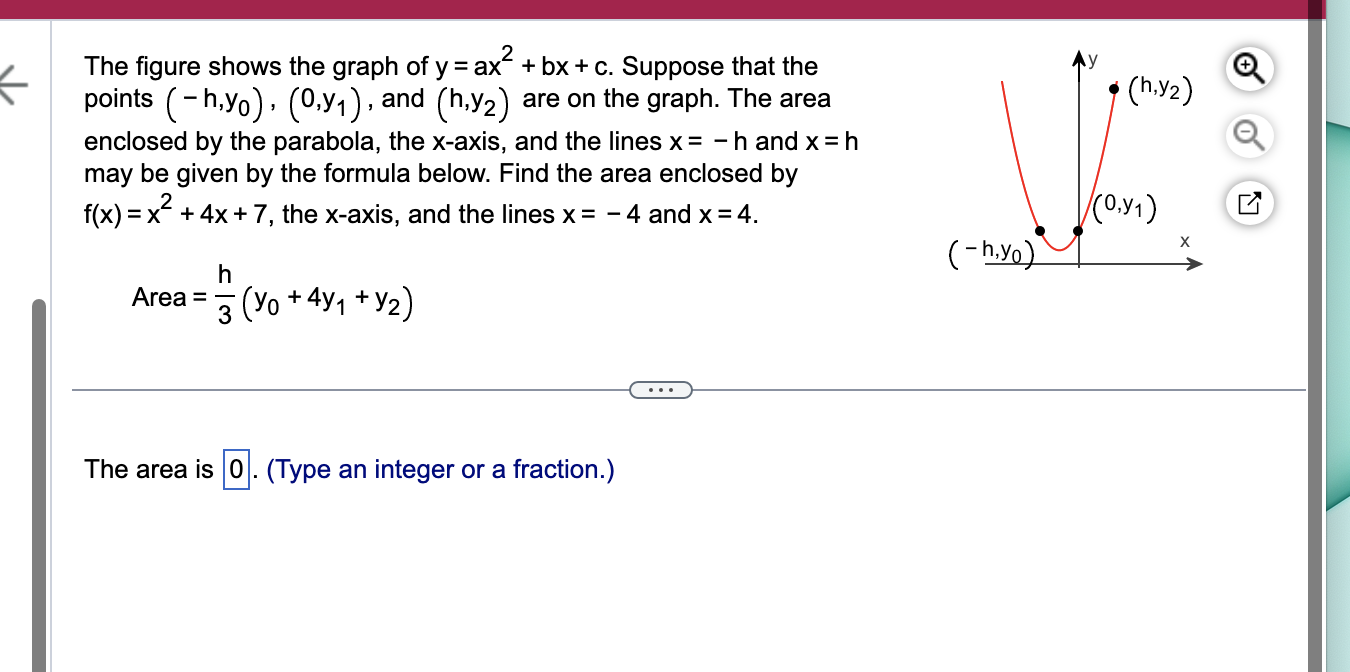 Solved The figure shows the graph of y=ax2+bx+c. Suppose | Chegg.com