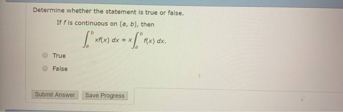 Solved Determine whether the statement is true or false. If | Chegg.com