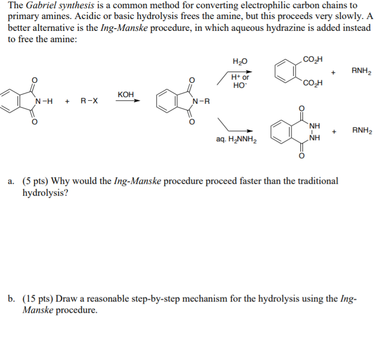 Solved The Gabriel synthesis is a common method for | Chegg.com