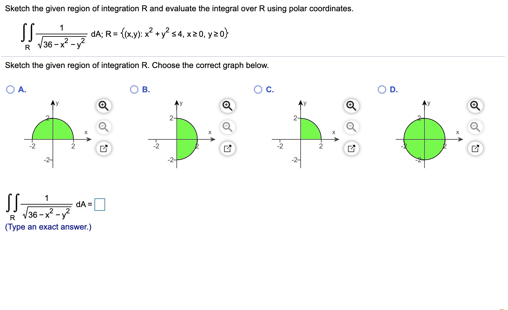Solved Sketch the given region of integration R and evaluate | Chegg.com