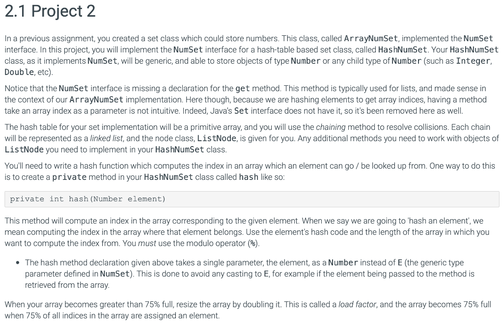 Solved In a previous assignment, you created a set class | Chegg.com