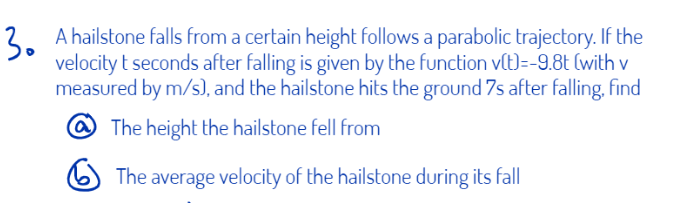 Solved 3. A hailstone falls from a certain height follows a | Chegg.com