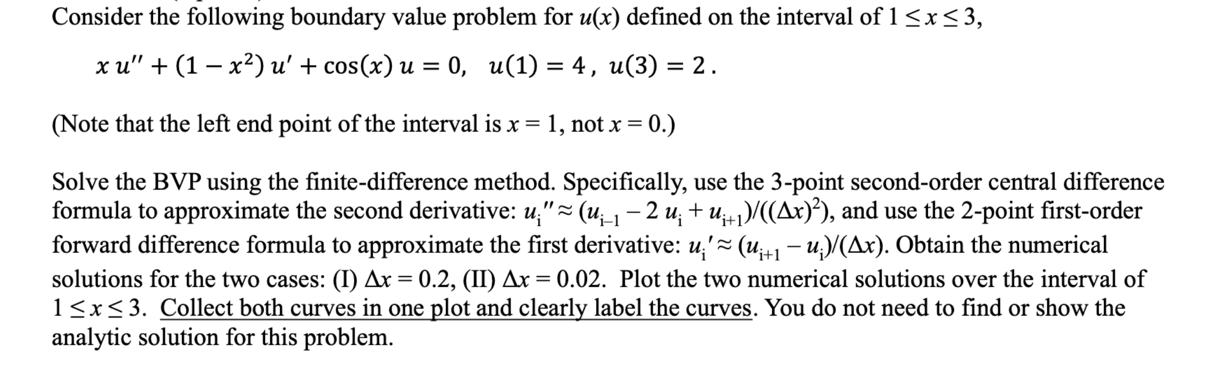 Solved Consider the following boundary value problem for | Chegg.com