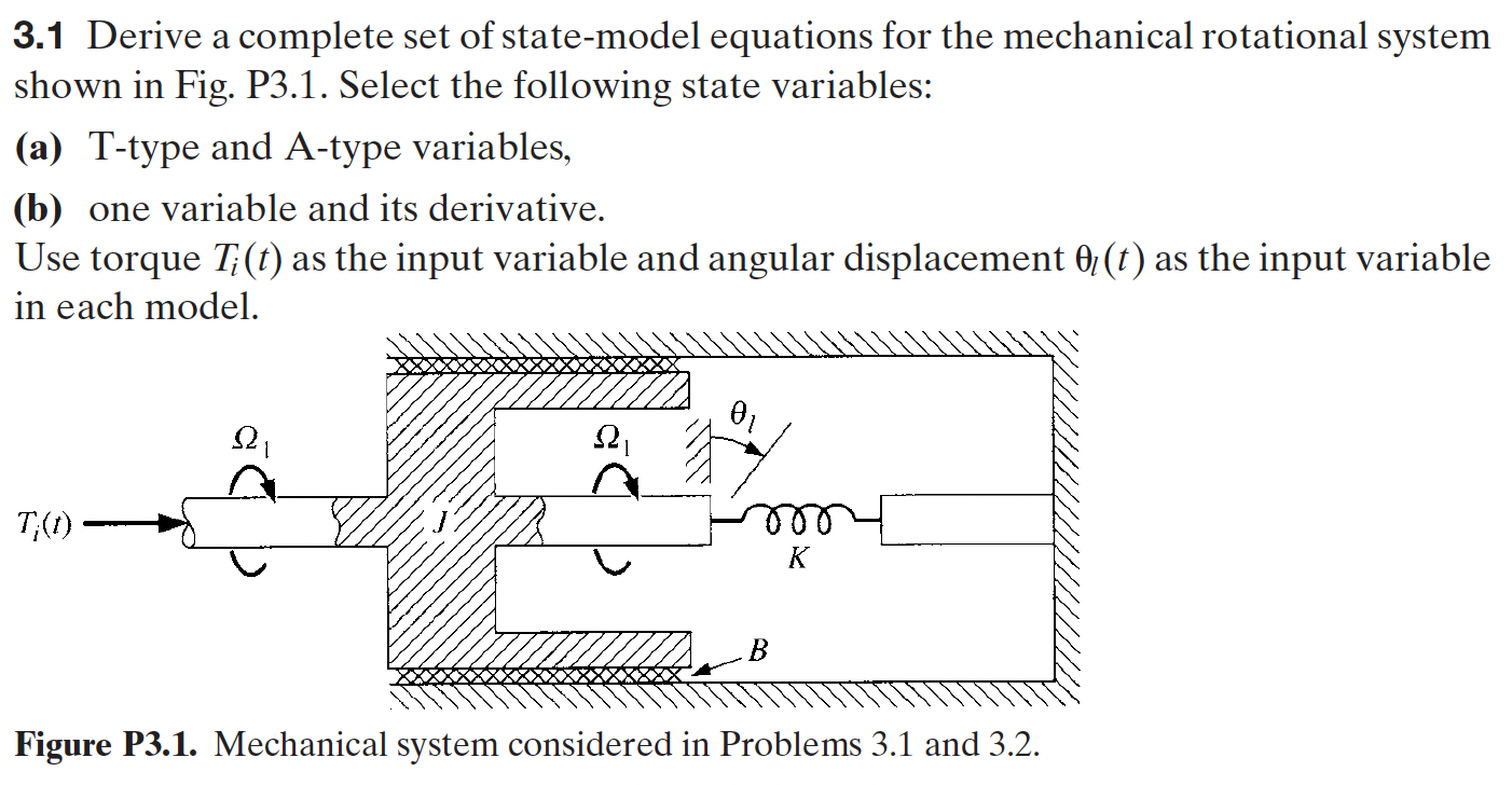 Solved 3.1 Derive a complete set of state-model equations | Chegg.com