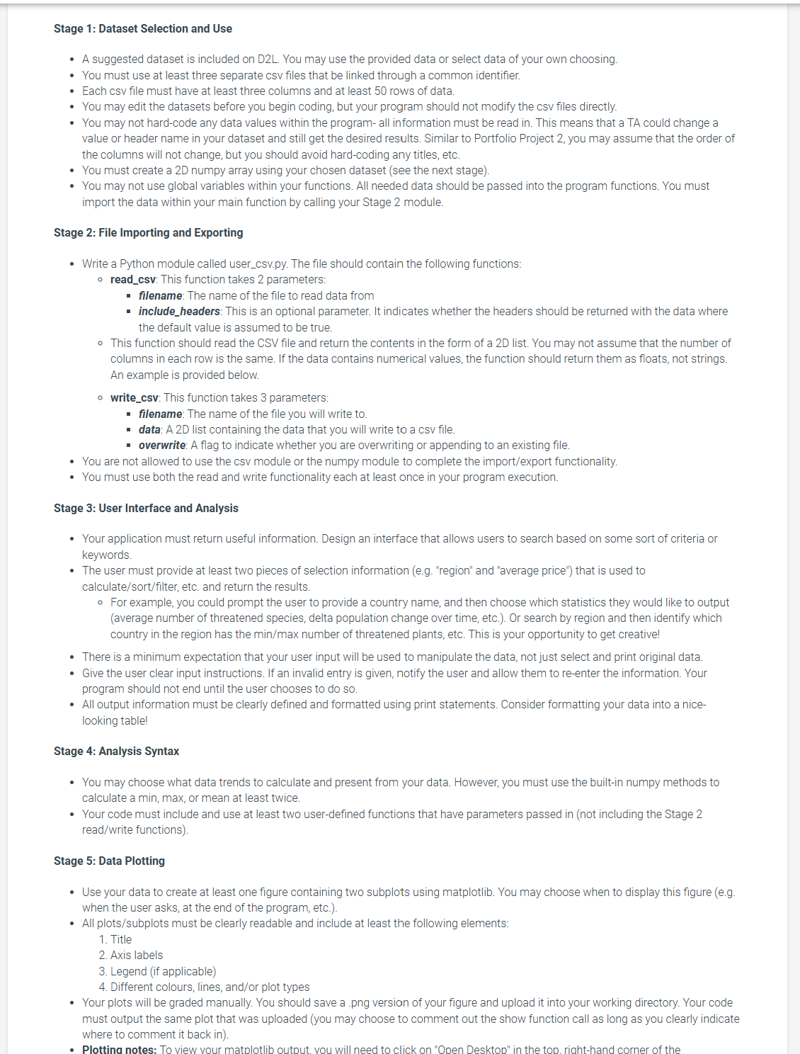 Solved Stage 1: Dataset Selection and Use- ﻿A suggested | Chegg.com