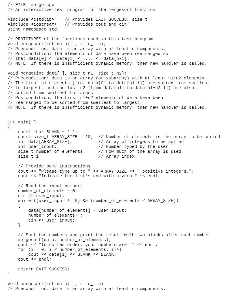 Must write a function for each of the sorting | Chegg.com