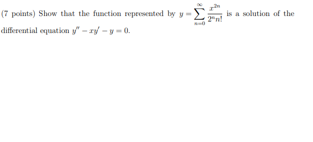 (7 points) Show that the function represented by | Chegg.com