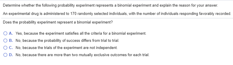 Solved Determine whether the following probability | Chegg.com